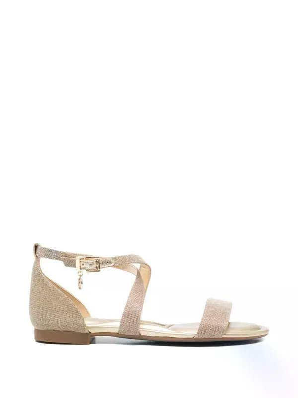 Michael Kors Cross-strap Flat Sandals - Gold