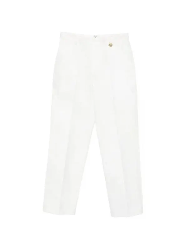 Casablanca Floral-pattern Trousers - White