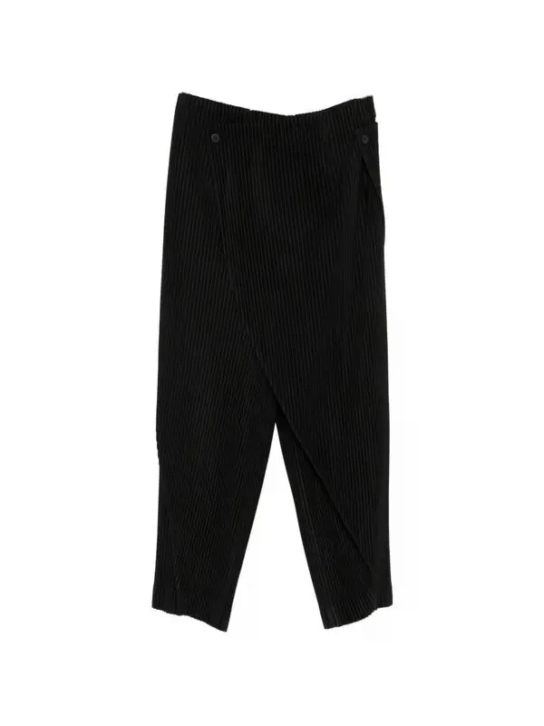Issey Miyake Pleated Drop-crotch Trousers - Black