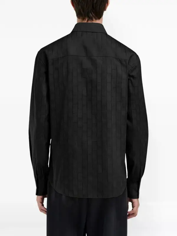 FERRAGAMO Monogram Sport Shirt - Black