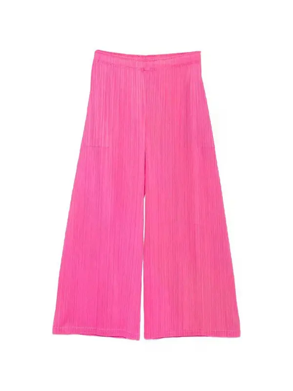 Issey Miyake Monthly Colors: January Plissé Wide-leg Trousers - Pink