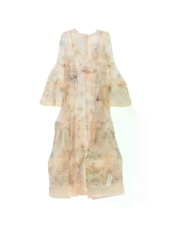 Zimmermann Rebellion Lantern Flared Printed Gown