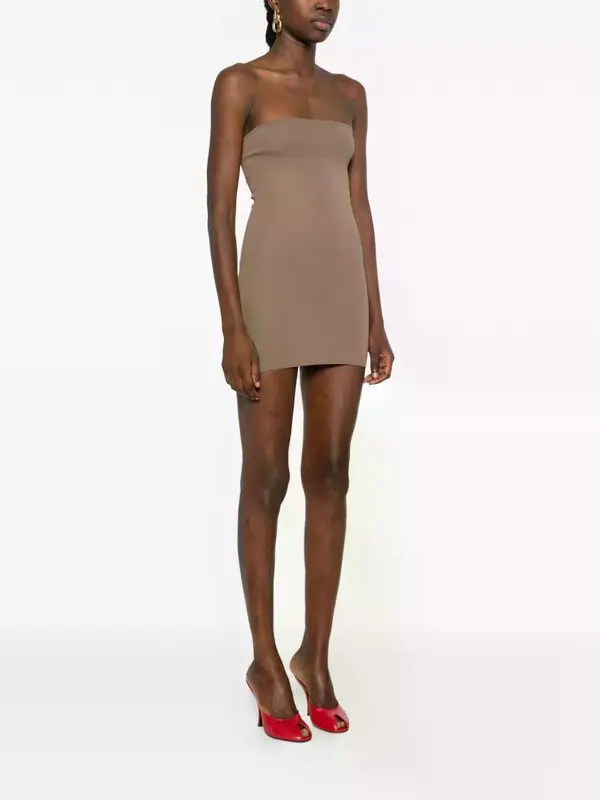 ENTIRE STUDIOS Bandeau Mini Dress - Brown