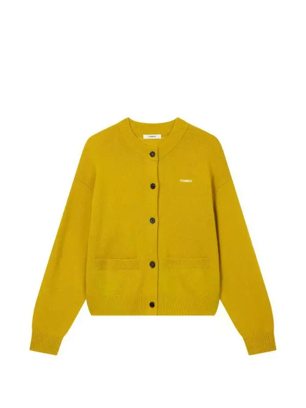 STUDIO TOMBOY Front-pocket Cardigan - Yellow