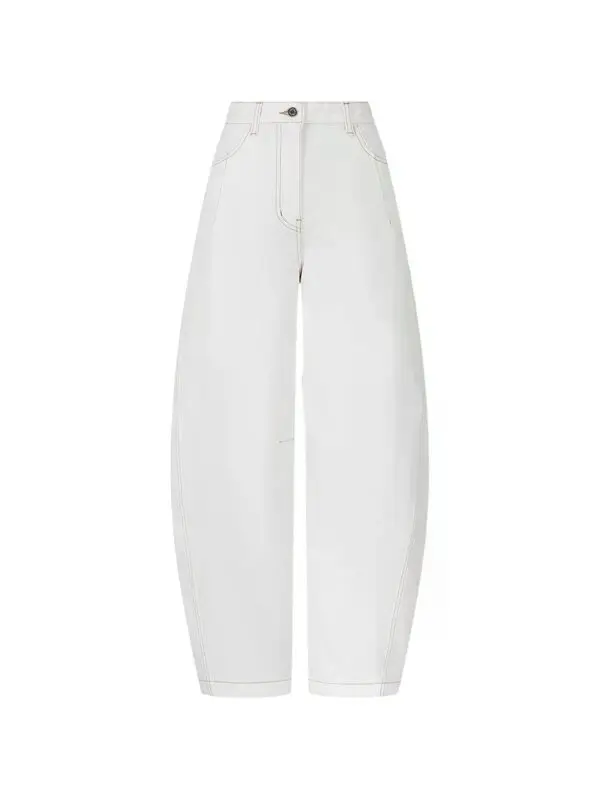 STUDIO TOMBOY Curved-leg Trousers - White