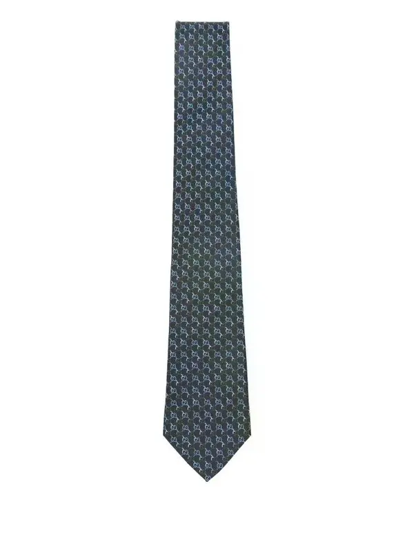 Gucci Monogram Neck Tie - Blue