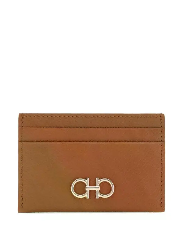 FERRAGAMO Logo-plaque Card Holder - Brown