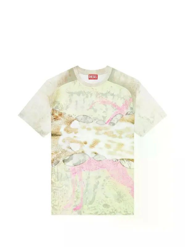 DIESEL® Clint Animal-print T-shirt - Neutrals