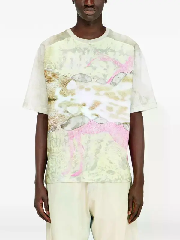 DIESEL® Clint Animal-print T-shirt - Neutrals