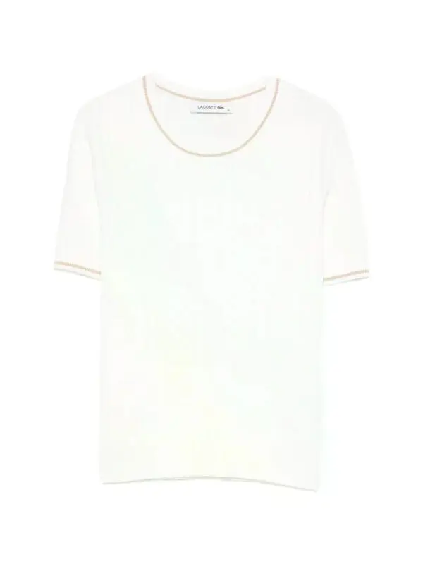 Lacoste Cable-knit T-shirt - White