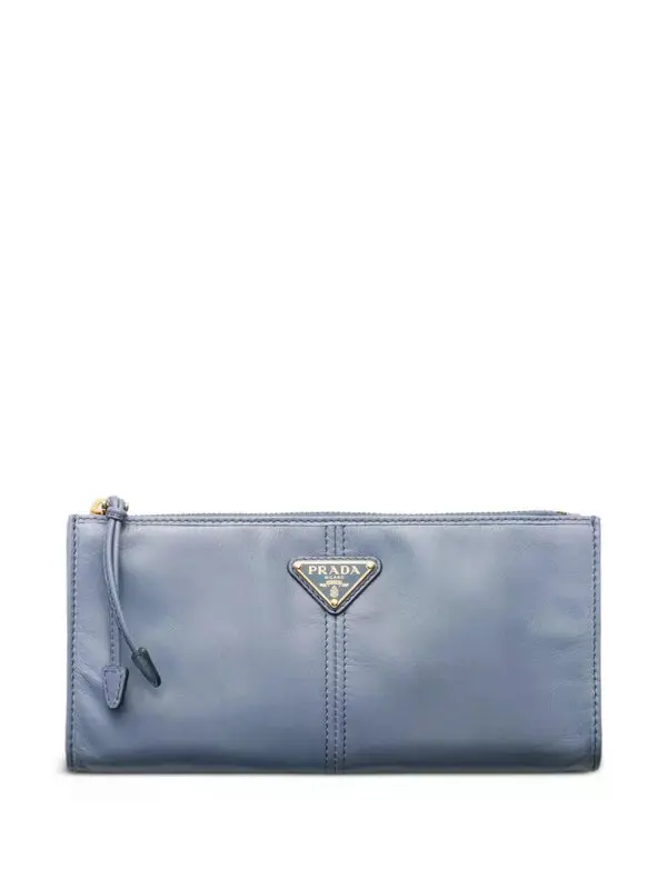 Prada Leather Pouch - Blue