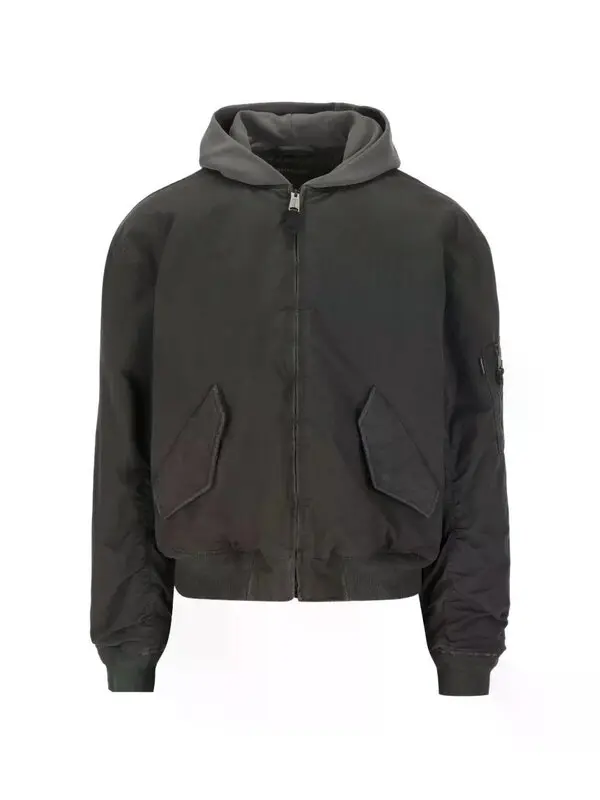 Balenciaga Hooded Bomber Jacket - Grey