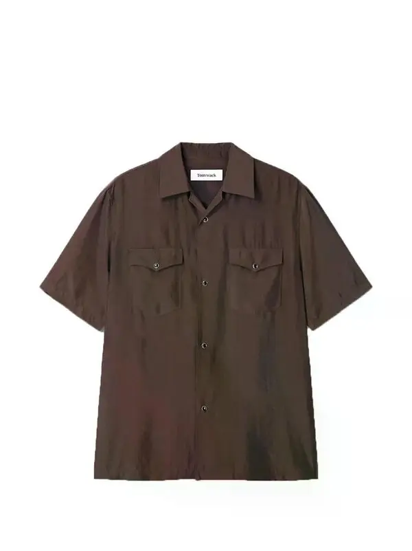 TONYWACK Buttoned Flap-pocket Shirt - Brown