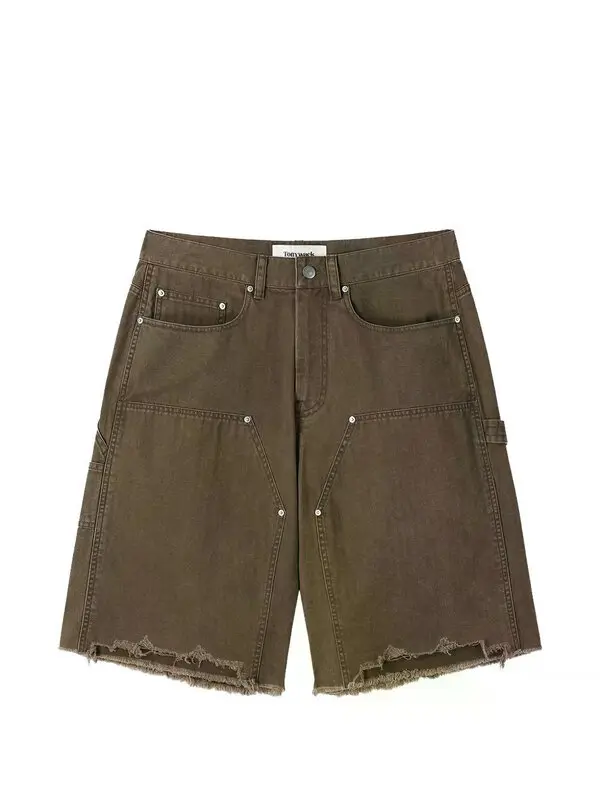 TONYWACK Frayed Carpenter Shorts - Brown