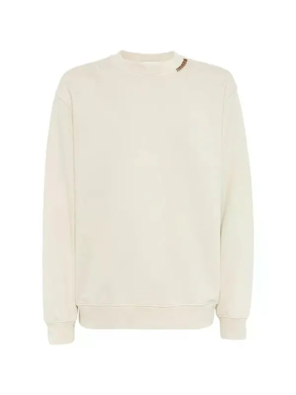 LANEUS Stitching-detail Sweatshirt - Neutrals