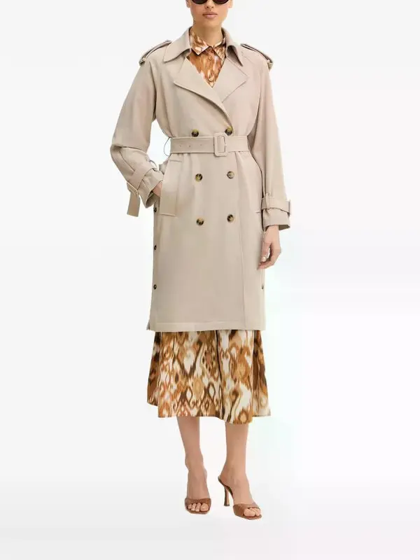 FRACOMINA Belted Double-breasted Trench Coat
