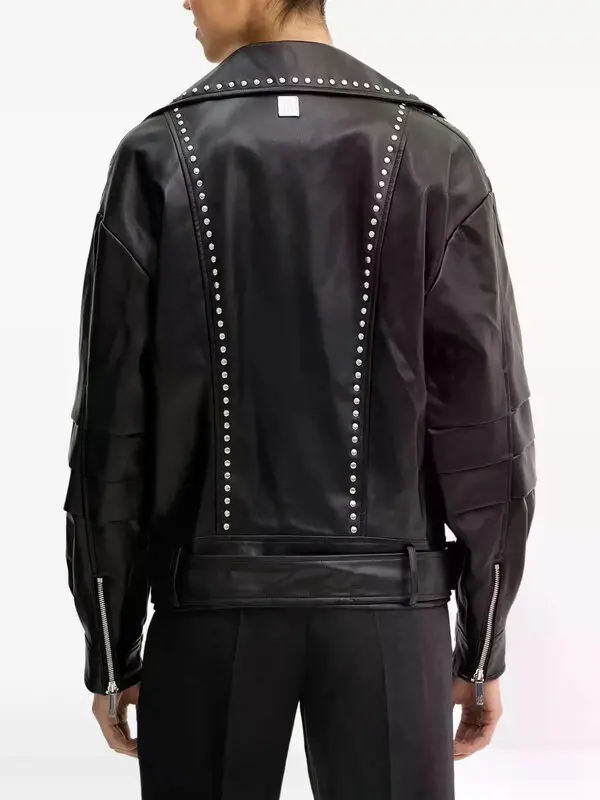 FRACOMINA Stud-embellished Zip-up Biker Jacket