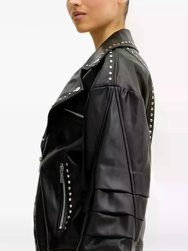 FRACOMINA Stud-embellished Zip-up Biker Jacket
