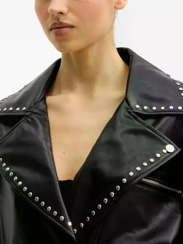 FRACOMINA Stud-embellished Zip-up Biker Jacket