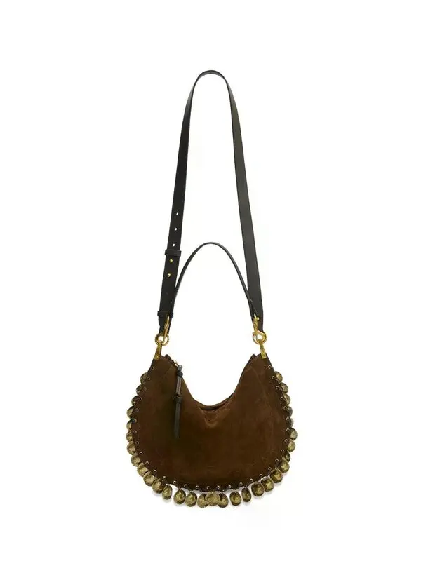 Isabel Marant Étoile Oskan Soft Shoulder Bag With Medallion Pendants - Brown