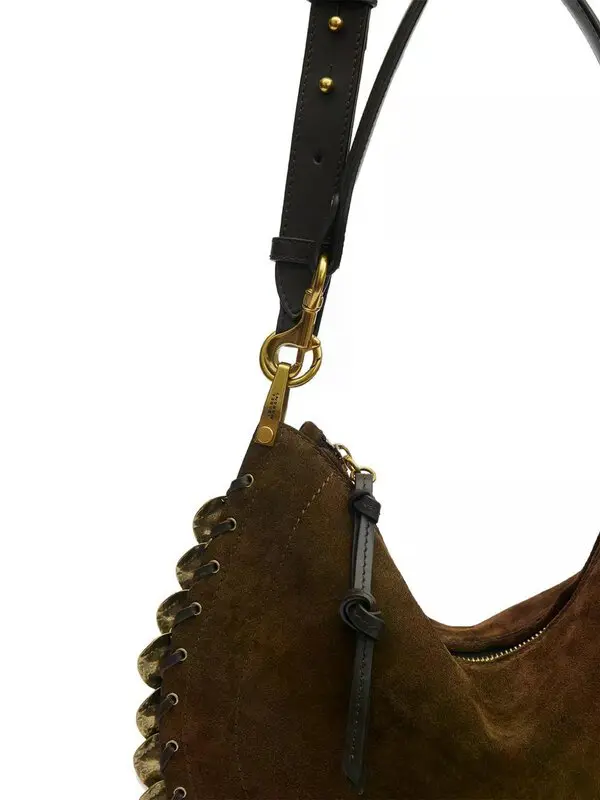 Isabel Marant Étoile Oskan Soft Shoulder Bag With Medallion Pendants - Brown