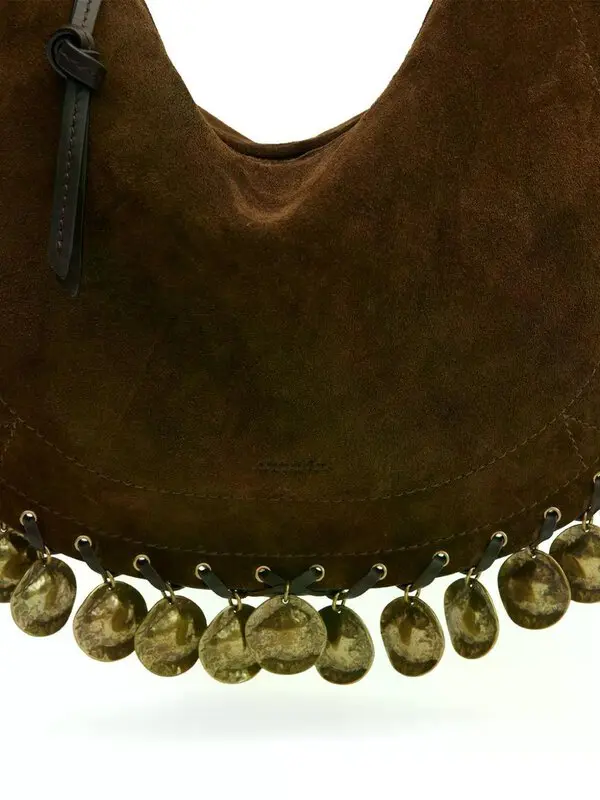 Isabel Marant Étoile Oskan Soft Shoulder Bag With Medallion Pendants - Brown