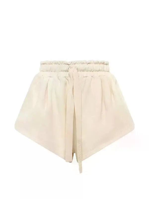 LANEUS Drawstring Mini Shorts - Neutrals