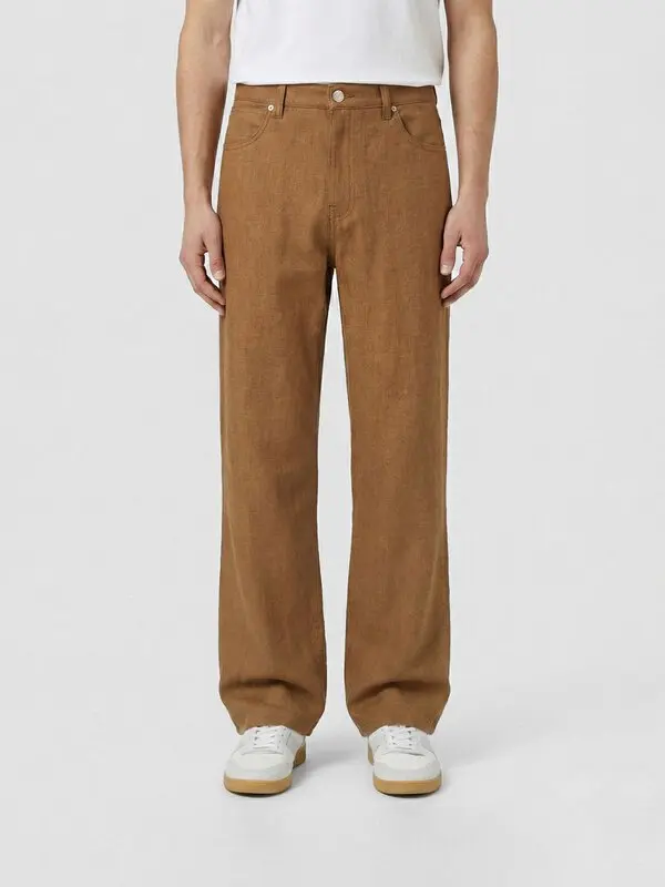A.p.c. Cotton Denim Straight Jeans - Brown