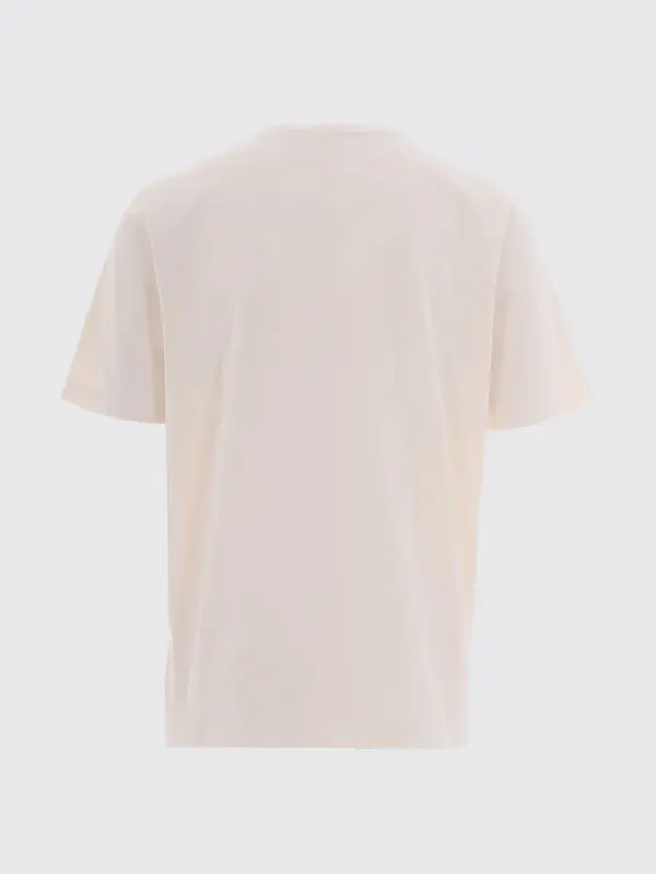 Maison Kitsuné Cotton T-shirt With Mini Logo - Beige