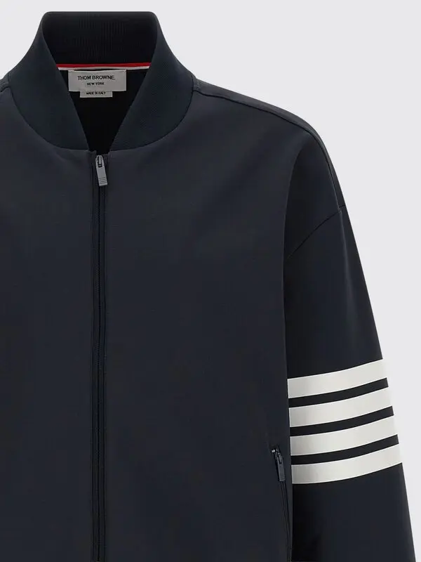 Thom Browne 4-bar Viscose Blend Bomber Jacket - Blue