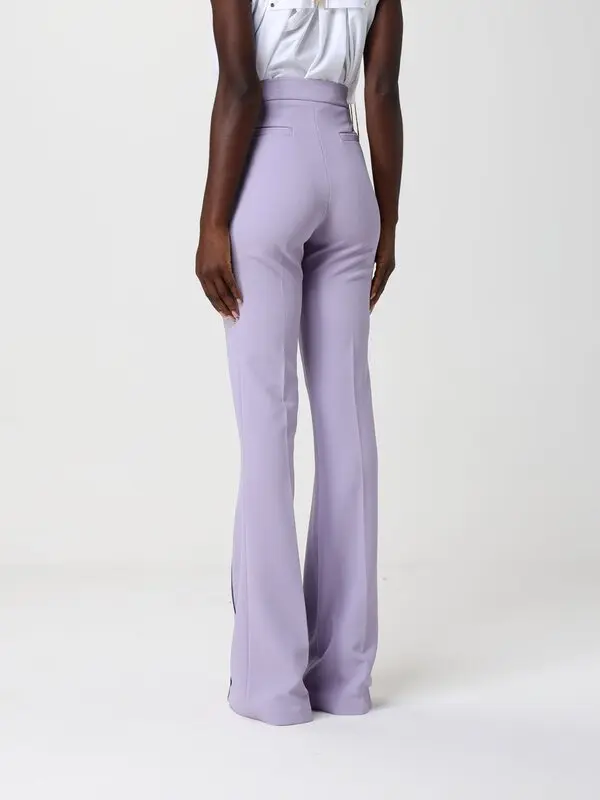 Elisabetta Franchi Flared High-waisted Trousers - Lilac