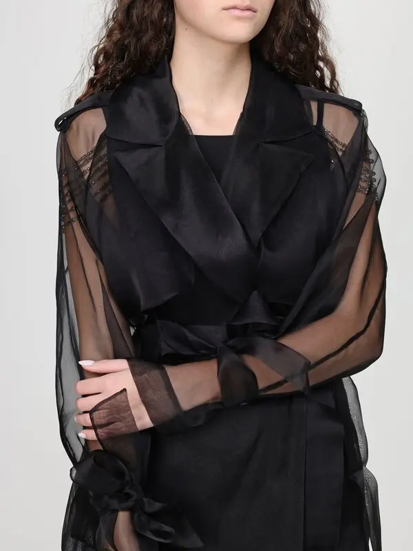 Pinko Translucent Duster Jacket - Black