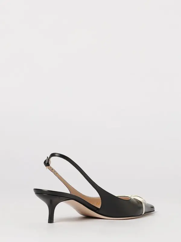 Valentino Garavani Leather Slingback Shoes With Bow Detailing