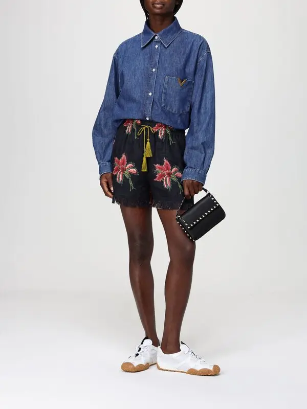 Valentino Garavani Relaxed Fit Cotton Shirt - Blue