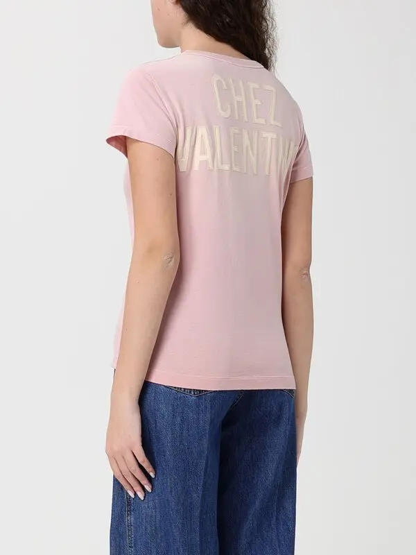 Valentino Garavani Cotton T-shirt With Logo Print - Pink