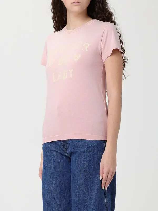 Valentino Garavani Cotton T-shirt With Logo Print - Pink
