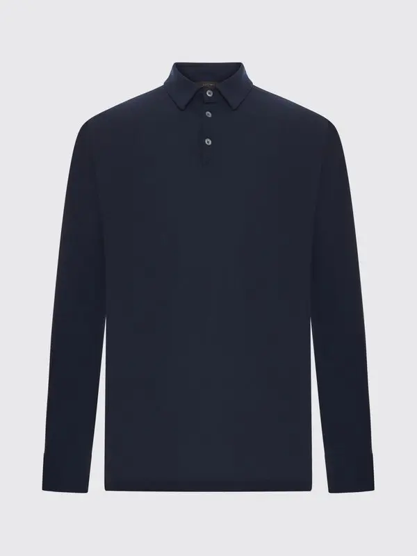 ZANONE Cotton Polo Shirt - Blue