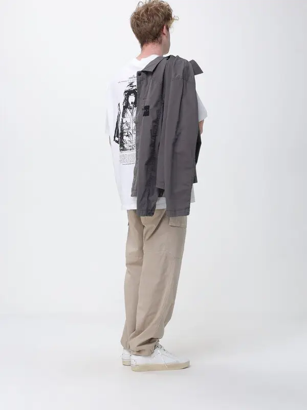Stone Island Cotton Twill Cargo Trousers - Sand