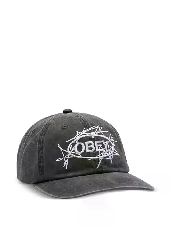 Obey Duster Embroidered Baseball Hat - Grey