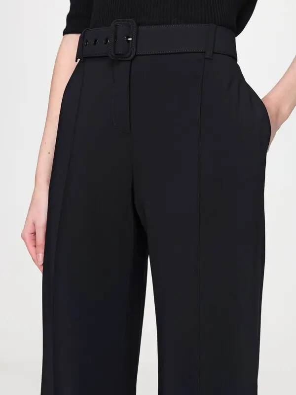 Ermanno Scervino Flare Trousers In Stretch Viscose Crêpe