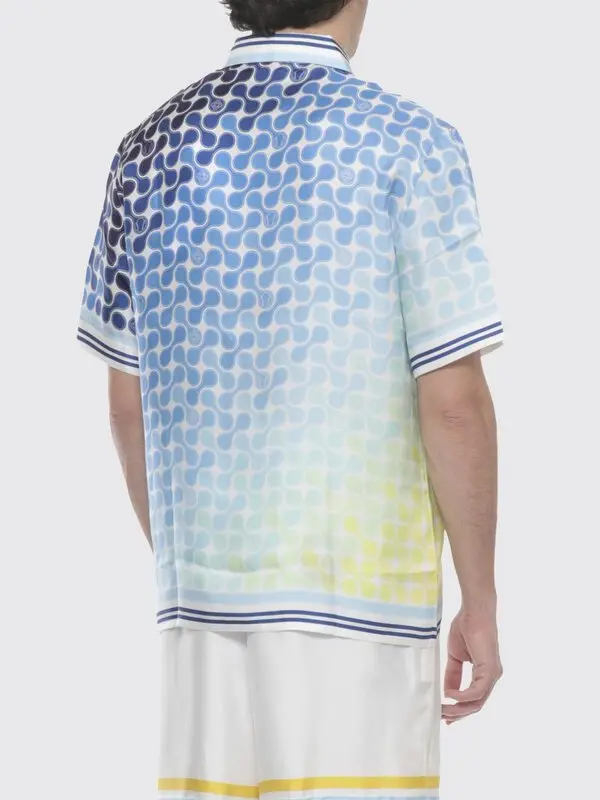 Casablanca Printed Silk Casual Shirt - Navy