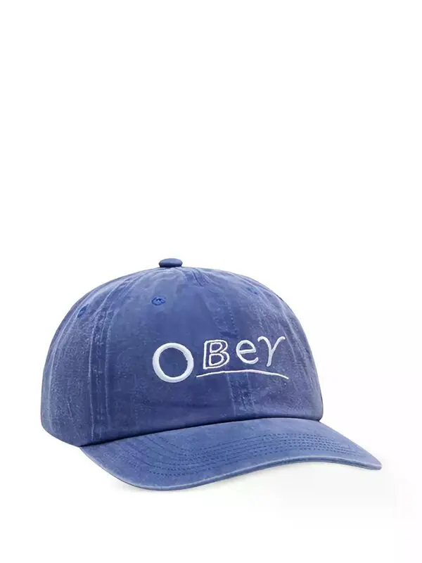Obey Pigment Headlines Baseball Hat - Blue
