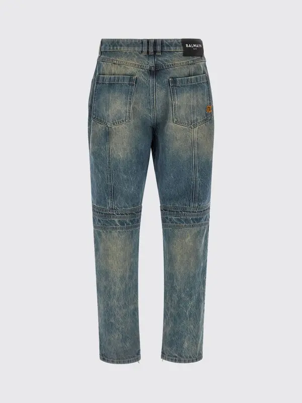 Balmain Cotton Denim Skinny Fit Jeans - Blue
