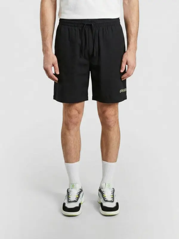 Casablanca Pure Silk Tropical Print Shorts - Black