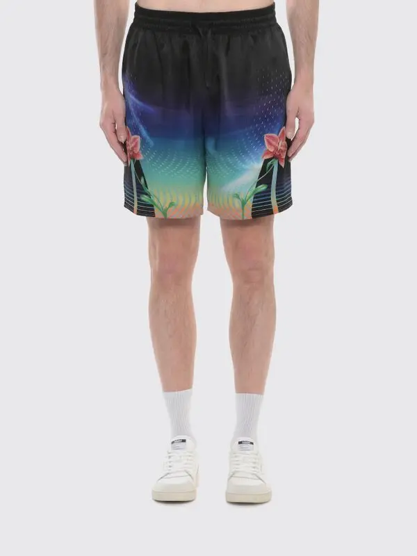 Casablanca Pure Silk Tropical Print Shorts - Red