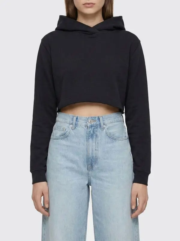 THOM KROM Cropped Cotton Hoodie