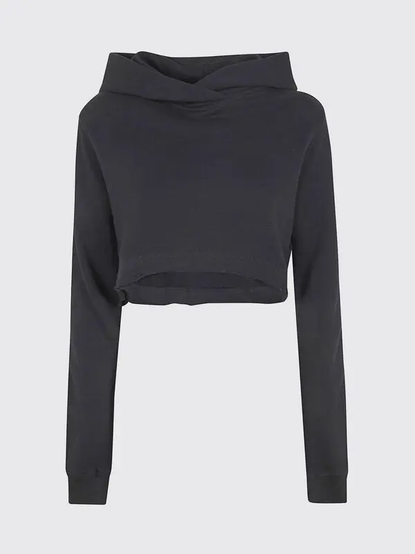 THOM KROM Cropped Cotton Hoodie