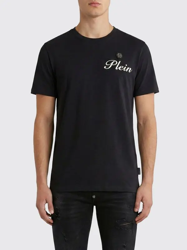 Philipp Plein Cotton T-shirt With Logo - Black