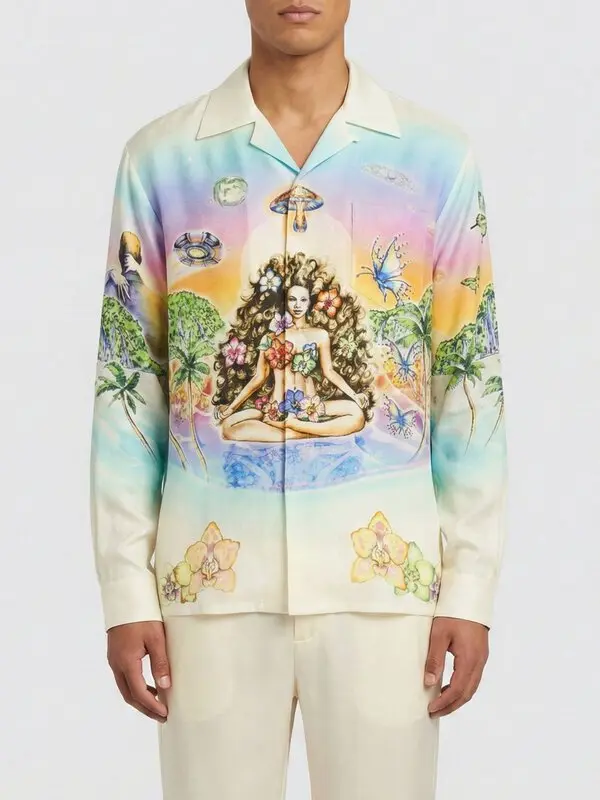 Casablanca The Cosmic Eden Printed Linen Shirt - Multicolor