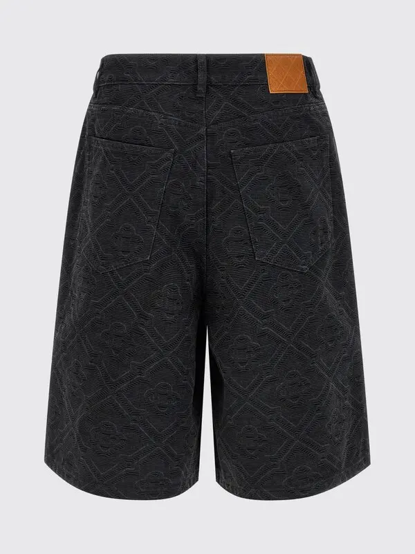 Casablanca Monogram Denim Shorts - Black